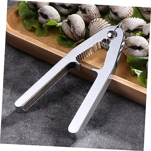 VOSAREA Clam Opening Tool Meat Grinder Clam Opening Pliers Clam Opener Clam Opening Clip Clam Pliers Silver