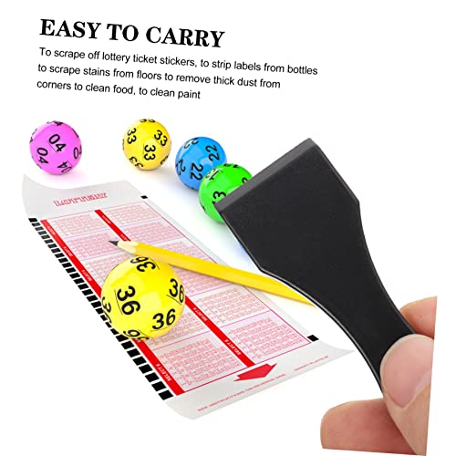 BUTIFULSIC 40 Pcs Scratch Tool Colored Stickers Films Scraper Loterie Scratchers Tool Scraper Keychain Labeling Stickers Paint Scraper Scratch Off Tool for Tickets Plastic