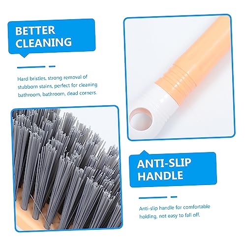 1pc Brush Flooring Scrubber Brush Bathroom Brush Soft Dusting Brush Cleaner Grout Broom with Long Bristle Home Broom Durable Brush Abs HOMOCONO