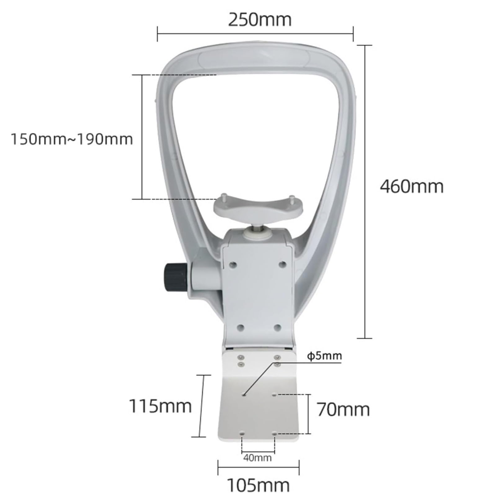 Chin Rest Forehead Support Optometry Accessories, Lifting Chin Bracket with Adjustment Knob, Glasses Equipment for Auto Refractometer and Other Devices, Ophthalmic Auto Refractometer Rest Vision