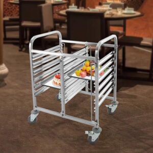 YMVDYID 6 Tiers Bun Pan Rack,Stainless Steel Commercial Bakery Rack,Cooling Storage Rack with Wheels for Bakery, Restaurant & Catering