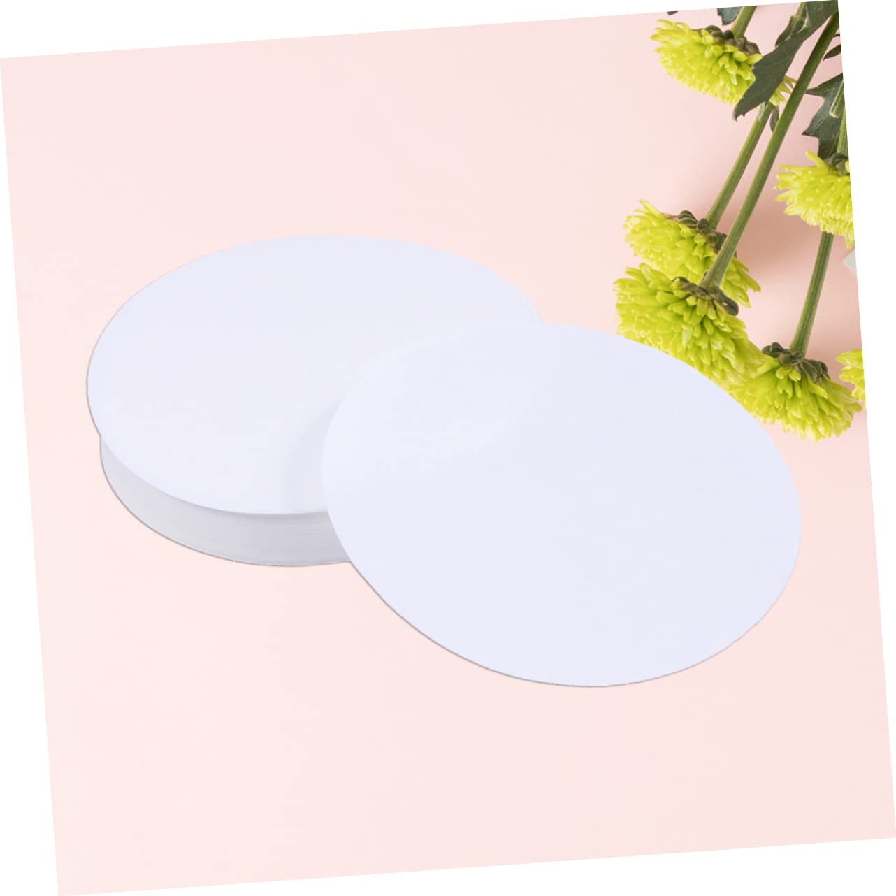 FUNOMOCYA 200pcs Medium Flow Rate Filter Paper Fine Filter Paper Grade Paper Strip Discs Filter Paper Funnel Filter Paper Filtration Paper Cellulose Filter Paper Sand Filter Clamp to White