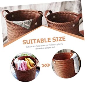 Levemolo Clothes Hamper Clothes Container Dirty Clothes Basket Laundry Basket with Lid Car Toy Sundries Container Cars Toy Seagrass Basket Wicker Laundry Basket Washing Basket Brown Pp