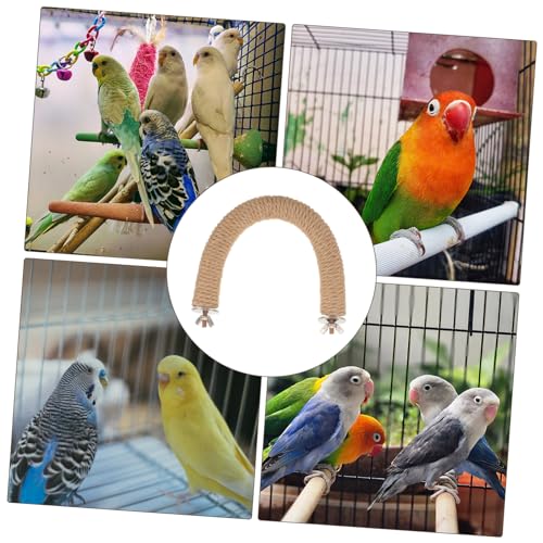 Sosoport 2pcs Bird Standing Stick Bird Perch Parrot Perch Bird Toys Parrot Toys Parakeet Toys Birdcage Bird Cage Household Bird Stand Bird Supply Parrot Accessories Perch Stand Rope