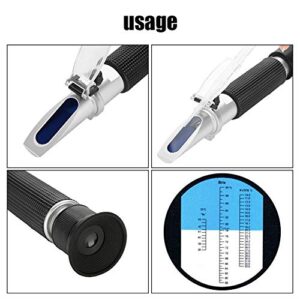 58~92% Wort Specific Gravity Refractometer, Beer Fruit Wine Sugar Test, Sturdy Aluminum Body, Adjustable, Compact Design with Soft Eyepiece