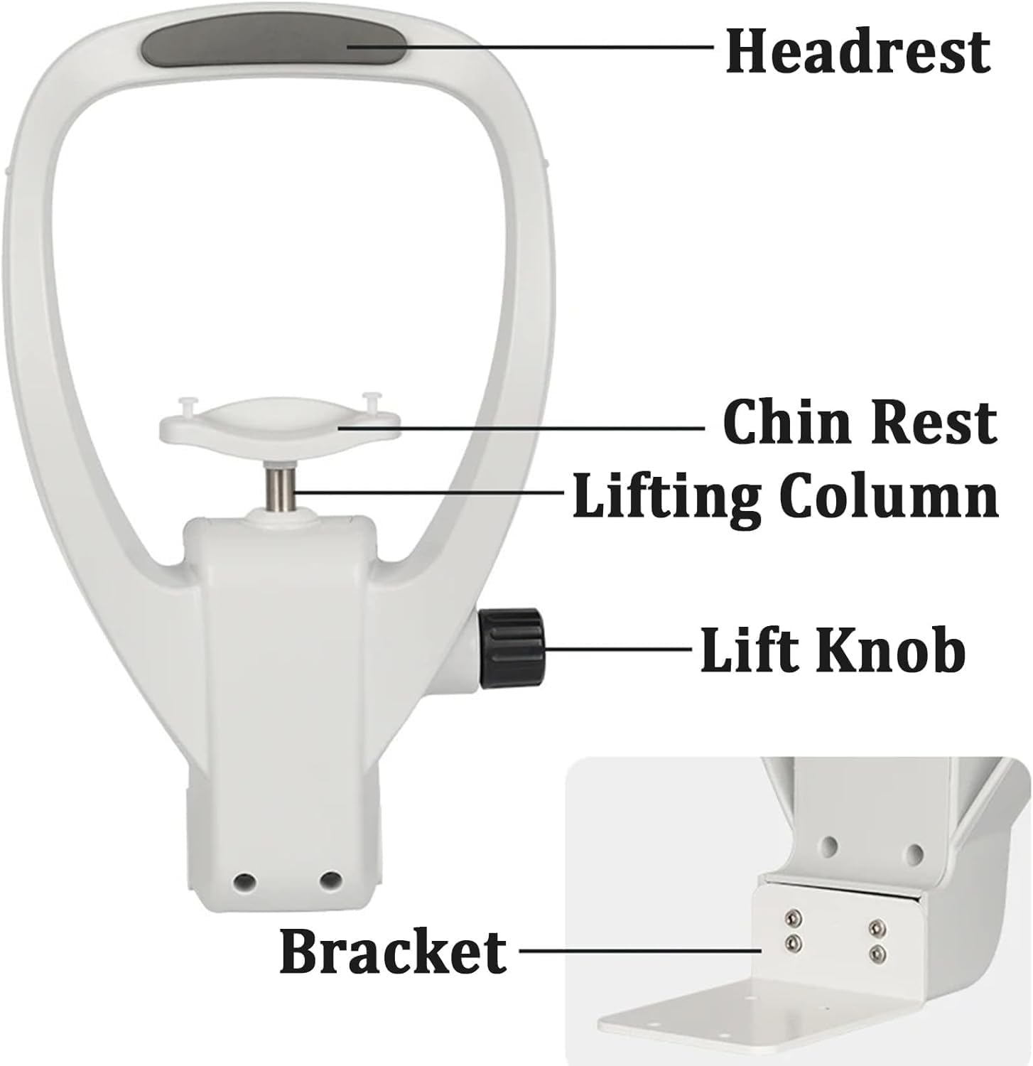 CFDZCP Optometry Lifting Chin Bracket Forehead Support Plastic Optometry Accessories ，Optical Instrument Chin Rest Forehead Bracket Set for Auto Refractometer and Other Devices