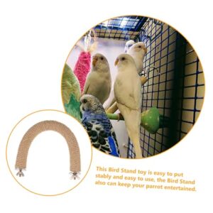 Sosoport 2pcs Bird Standing Stick Bird Perch Parrot Perch Bird Toys Parrot Toys Parakeet Toys Birdcage Bird Cage Household Bird Stand Bird Supply Parrot Accessories Perch Stand Rope