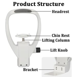 CFDZCP Optometry Lifting Chin Bracket H Type Vision Training Forehead Bracket，Lifting Chin Rest with Adjustment Knob，Vision Glasses Equipment for Auto Refractometer and Other Devices