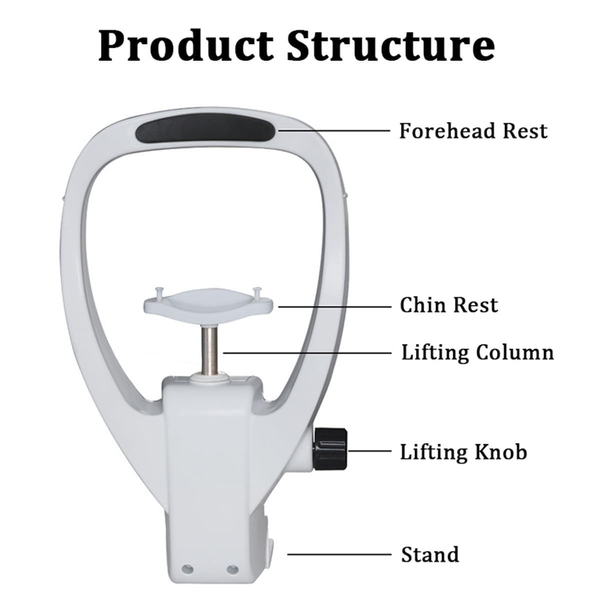 CFDZCP Optometry Lifting Chin Bracket Optometry Equipment Accessories ，40mm Lifting Forehead Support Chin Rest， Ophthalmic Auto Refractometer Rest Vision ，Durable and Rust-Proof Material