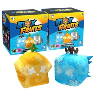 sunday sunshine blox fruits - 2-pack mystery fruit collectible plush (4" tall, series 1) each includes dlc