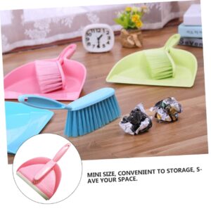 KOMBIUDA 2pcs Mini Broom Dustpan Set Keyboard Cleaning Tool Small Clean Broom Brush Tiny Broom Dustpan Mini Dust Broom Mini Desk Broom Desktop Broom Small Broom Brush Mini Brush Plastic