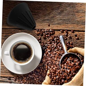 GLSTOY 2 Pcs Coffee Funnel Tea Strainer Espresso Coffee Maker Coffee Filter Holder Expresso Coffee Drip Cone Filter Coffee Dripper Filter Espresso Grounds Coffee Drippers Black