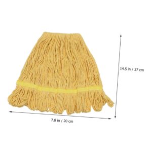 TOBBOMEY 1pc Mop Cloth Washable Mop Mops for Mop Head Refill Mop Accessories Mop Handle Commercial Micro Ban 24 Mop Replacement Heads Wet Mop Practical Mop Cloth Yellow