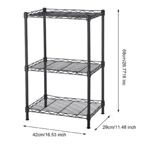 LEAQU 3-Wire Shelving Metal Storage Rack Adjustable Shelves, Standing Storage Shelf Units for Laundry Bathroom Kitchen Pantry Closet