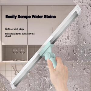 Retractable Silicone Floor Scraper Bathroom Wiper 35cmsiliconegroundscrape 52cmsiliconescrape, Silicone Scraper Broom Magic Wiper & Floor Mop (52cm,1set+3silicone Strips)