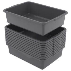 gainhope 12 packs plastic bus tubs, 15 l restaurant commercial bus box