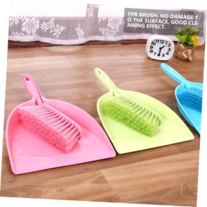 KOMBIUDA 2pcs Mini Broom Dustpan Set Keyboard Cleaning Tool Small Clean Broom Brush Tiny Broom Dustpan Mini Dust Broom Mini Desk Broom Desktop Broom Small Broom Brush Mini Brush Plastic