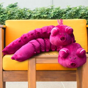 Dviggaz Worm Cosplay Pillow Toy for Fans Kids 47" Ugly Worm Home Decor Plush for Boys Girls Soft Stuffed Animal Doll Gifts for Halloween Christmas Birthday