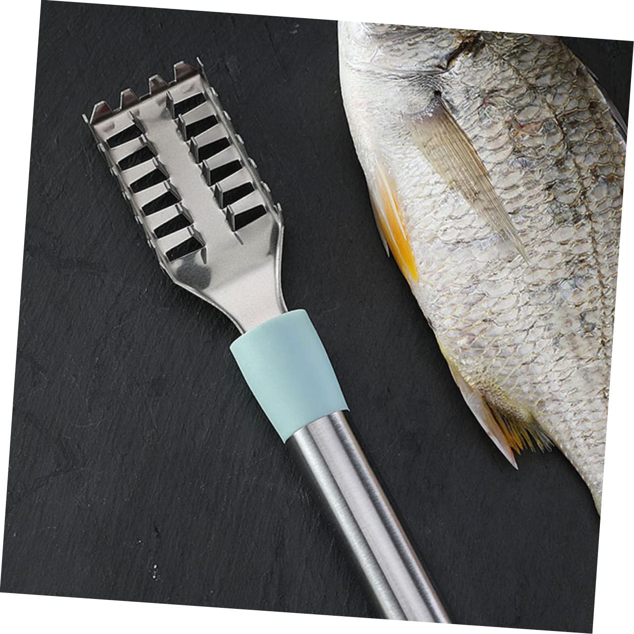 Mikinona 2pcs Fish Scale Planer Potatoe Peeler Fish Skin Cutter Vegetable Cleaner Fish Scraping Tool Cleaning Tools Fish Skinne Scaler Seafood Tools Cordless Fish Scaler Stainless Steel