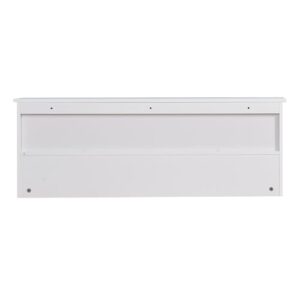 White Wall Shelf Garage Storage Rack Floating Shelves Garage Storage Rack, Garage Storage Organization Systerm, Heavy Duty Garage Ceiling Storage Racks,Floating Shelves,Entryway Wall Mounted Coat Rack