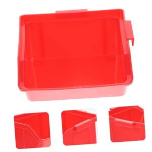 VILLFUL 5pcs Warehouse Parts Box Oblique Garage Hanging Stacking Containers Warehouse Storage Bins Hardware Storage Rack Parts Storage Organizer Warehouse Shelving Stackable Bins Abs Red