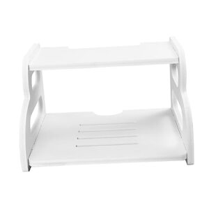 whamvox 1pc router rack floating wall mounted shelf home monitor wall mounting brackets storage holder seasoning bottle storage rack storage shelf punch- rack white foam board