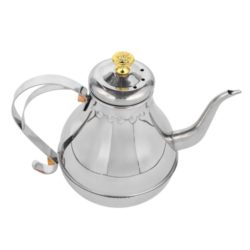 FELTECHELECTR 1pc Kettle Mouth Teapot Bacon Container Espresso Machines for Home Stovetop Teapot Portable Stove Stainless Strainer Portable Espresso Maker Espresso Shot Stainless Steel