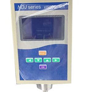 VTSYIQI Viscometer Laboratory Viscometer Digital Rotational Viscosity Meter with Fluidimeter 1~100000mPa.s #1#2#3#4 Rotors 1~100000mPa.s RS232 Interface Temperature Display