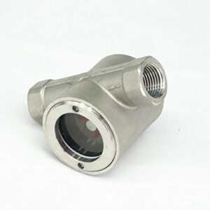 1/2" Female SS304 Stainless Steel Window Sight Flow Indicator With Impeller