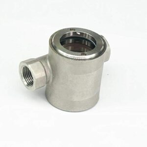 1/2" Female SS304 Stainless Steel Window Sight Flow Indicator With Impeller