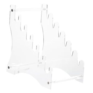 qumiirity 1 set cutting tool storage holder cutter display stand kitchen tool rack cutter storage rack household kitchen cutter holder desktop display rack desktop rack acrylic transparent