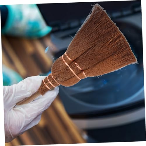 BCOATH 1 Set Pet Cleaning Tool Keyboard Cleaner Brush Household Cleaning Brush Desk Pets Cleaning Kit Pet Cage Cleaning Tool Pet Hair Cleaning Broom Mini Garbage Container Dog Wood Brown