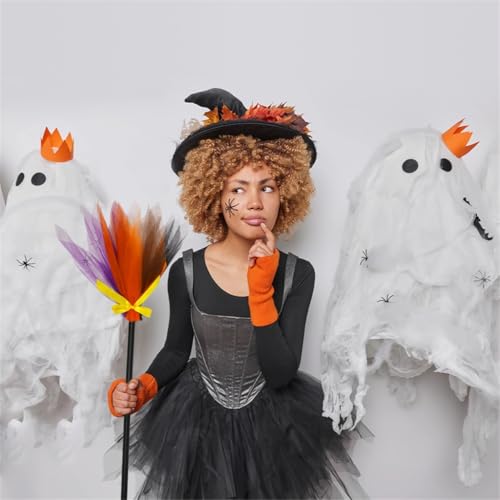 Ldabrye Halloween Party Witch Broom Kids Cosplay Flying Props for Masquerade Halloween Cosplay Costume Access