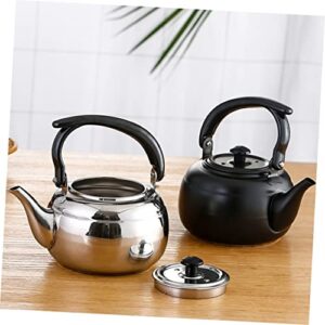 FUNOMOCYA Stainless Steel Teapot Espresso Maker Household Water Kettle Convenient Camping Water Boiler Japanese Tea Kettle Insulated Teapot Stove Kettle Stainless Silver