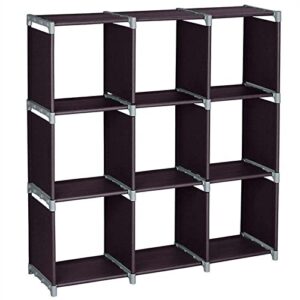 hkyh 9 cube 3tiers storage shelves open bookshelf closet organizer cabinet dark brown generic storagerack closet organizers and storage organization and storage storage shelves closet storage bo