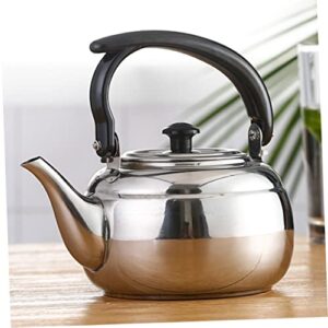 FUNOMOCYA Stainless Steel Teapot Espresso Maker Household Water Kettle Convenient Camping Water Boiler Japanese Tea Kettle Insulated Teapot Stove Kettle Stainless Silver