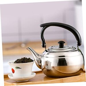 FUNOMOCYA Stainless Steel Teapot Espresso Maker Household Water Kettle Convenient Camping Water Boiler Japanese Tea Kettle Insulated Teapot Stove Kettle Stainless Silver