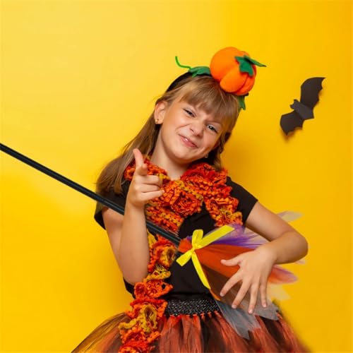 Ldabrye Halloween Party Witch Broom Kids Cosplay Flying Props for Masquerade Halloween Cosplay Costume Access