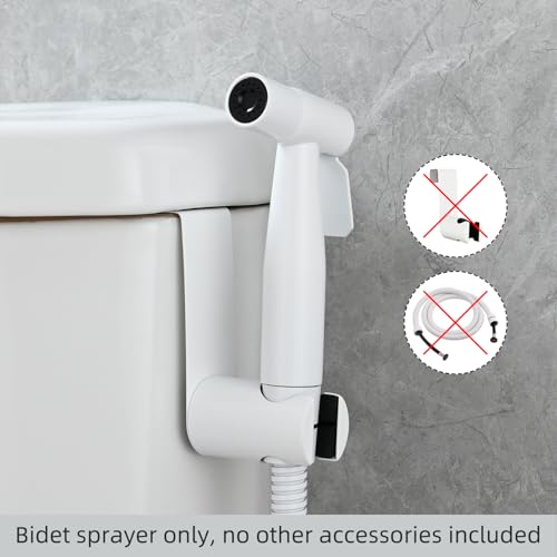 Tecmolog 2 Pieces Toilet Shower Head Stainless Steel Handheld Bidet Sprayer Head for Kitchen and Bathroom Cleaning