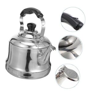 NAMOARLY 1pc Stainless Steel Kettle Induction Cooker Kettle Espresso Machine Large Capacity Kettle Espresso Stovetop Fast Boiling Teapot Stovetop Teapot Espresso Coffee Machine Silver