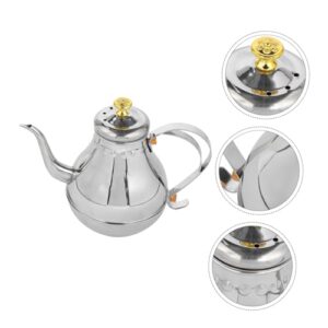 FELTECHELECTR 1pc Kettle Mouth Teapot Bacon Container Espresso Machines for Home Stovetop Teapot Portable Stove Stainless Strainer Portable Espresso Maker Espresso Shot Stainless Steel