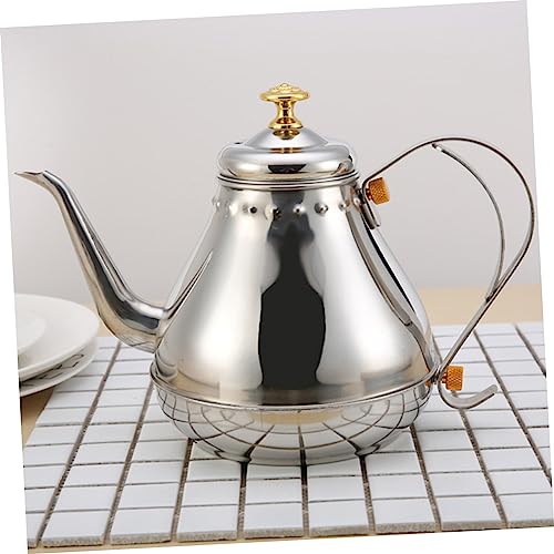 FELTECHELECTR 1pc Kettle Mouth Teapot Bacon Container Espresso Machines for Home Stovetop Teapot Portable Stove Stainless Strainer Portable Espresso Maker Espresso Shot Stainless Steel