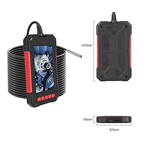 3.9MM Inspection Camera, IP67 Waterproof with 6 LEDs, Snake Flexible Cable, 4.3inch Screen, 2600mAh, Flashlight, Sturdy Case, Auto Zoom(10M/32.8FT Cable)