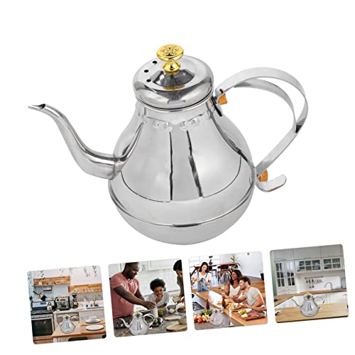 FELTECHELECTR 1pc Kettle Mouth Teapot Bacon Container Espresso Machines for Home Stovetop Teapot Portable Stove Stainless Strainer Portable Espresso Maker Espresso Shot Stainless Steel