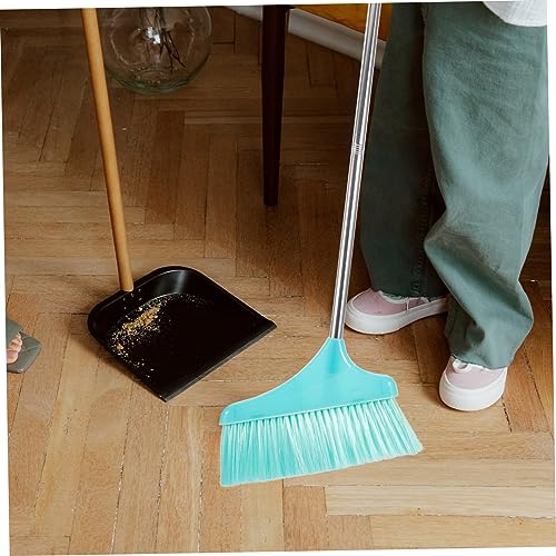 HAWILLOSCH Long Handle Cleaning Broom Floor Cleaning Tool Floor Sweeping Broom Home Broom Room Cleaning Broom Floor Wiper Hair Cleaning Broom Outdoor Broom Flooring Sky-Blue Stainless Steel