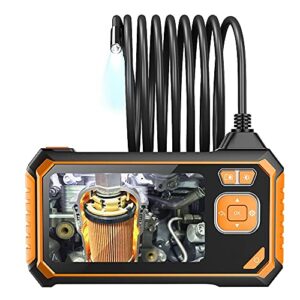 industrial endoscope, 4.3in lcd screen, led lights, sewer plumbing pipe snake camera, ip67 waterproof, 1700mah battery, max 64gb tf card(10m/32.8ft cable)