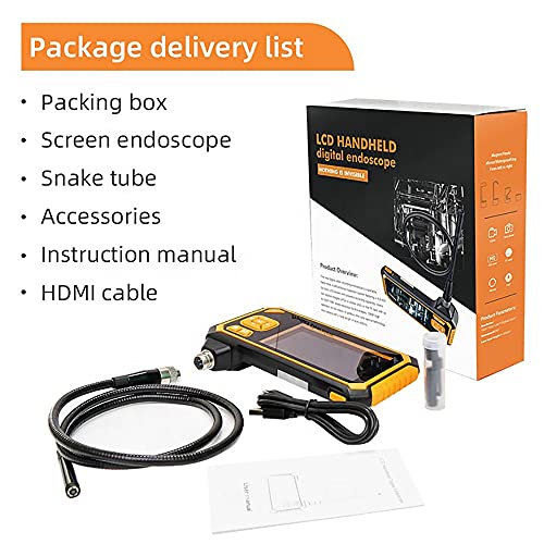 Industrial Endoscope, 4.3in LCD Screen, LED Lights, Sewer Plumbing Pipe Snake Camera, IP67 Waterproof, 1700Mah Battery, Max 64GB TF Card(10M/32.8FT Cable)