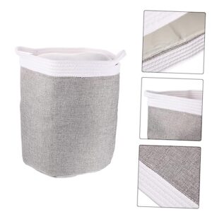 OKUMEYR Laundry Basket Toy Baskets Woven Storage Baskets Wicker Basket Clothes Hamper Wicker Storage Bins Wicker Laundry Hamper Gray Baskets Foldable Clothes Basket Grey Cotton Rope