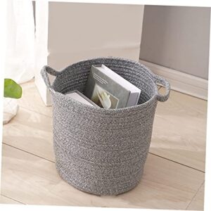 SOESFOUFU Laundry Basket Clothes Storage Basket Empty Basket Blanket Storage Basket Foldable Laundry Hamper Basket for Clothes Basket for Blankets Hampers for Laundry Dark Grey Cotton