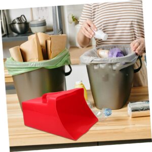 MUCKLILY Garbage Cleaning Dustpan Upright Pans Household Dustpans Garden Dustpans Commercial Sweeping Supplies Trash Scoop Small Dust Pan Kitchen Dustpans Trash Cleaning Shovels Red Plastic